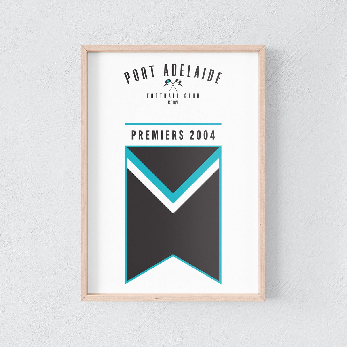 Port Adelaide Power Premiership Flag Poster AFL Premiers Wall Art Prin ...